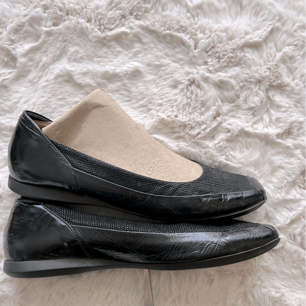 Beautifeel Black Patent Leather & Fabric Top Comfy Sh… - Gem